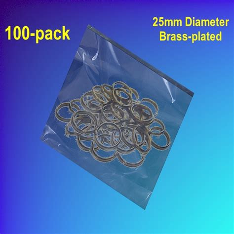 Brass Plated Split Rings 100 Pack 25mm 25mm Brass Split Rings 100