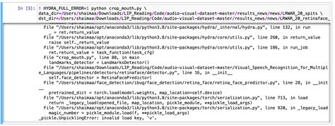 RetinaFace Detector Not Work Issue Mpc Visual Speech Recognition For Multiple