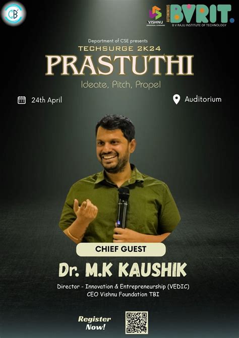 Techsurge2k24 Prastuthi Innovation Entrepreneurship Guestspeaker