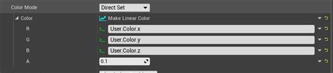 Link Niagara Color User Parameter Component Wise Real Time Vfx