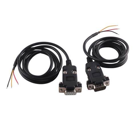 Db9 D Sub 9 Pin Male Female Rs232 To Wire End Serial Adapter Converter 3 Pins 3p Cable