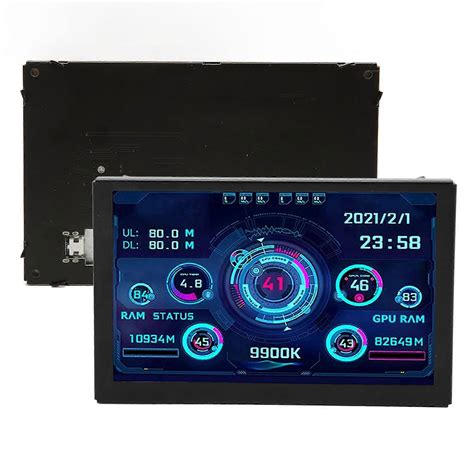 In IPS Computer Temp Monitor USB Mini Screen For AIDA PC CPU RAM Sensor Panel Display For