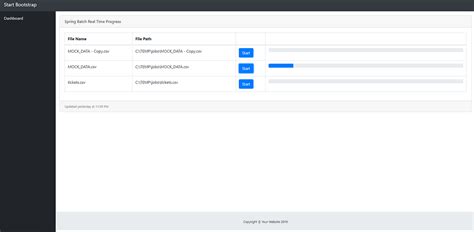 spring batch job monitoring with angular front end real time progress