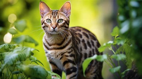 Premium Ai Image Bengal Cat Its Spotted Fur Reminiscent Of A Wild