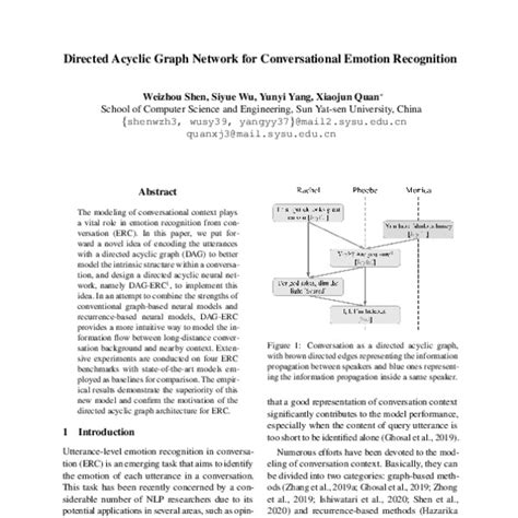 Directed Acyclic Graph Network For Conversational Emotion Recognition