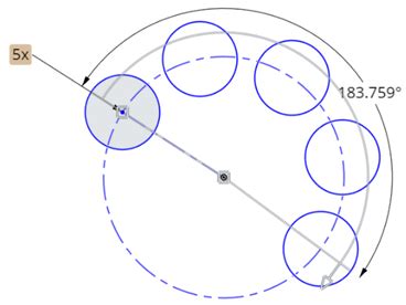 Répétition d esquisse circulaire