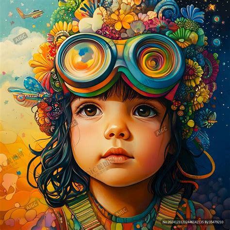 ai创作图梦幻儿童插画超治愈 数字油画插画设计 独特个性创新插画插图 梦幻人物创意插画 梦幻儿童插画 创意儿童插画 儿童想像力 想象装饰画