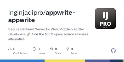 Github Inginjadiproappwrite Appwrite Secure Backend Server For Web Mobile And Flutter