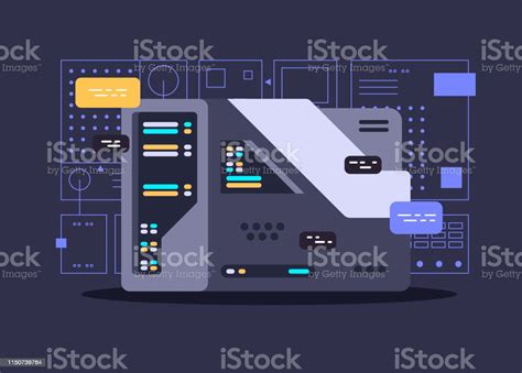 Quantum Computer Software Development And Programming Vector Illustration For Websites Stock