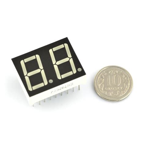 buy eight segment display x2 14mm red common botland robotic shop
