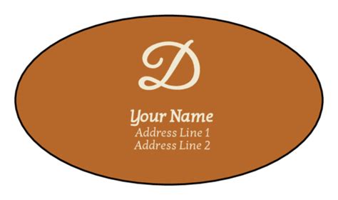 Monogram Address Label OnlineLabels
