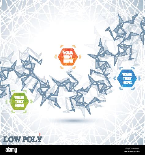 Polygonal Abstract Background Low Poly Molecule And Communication