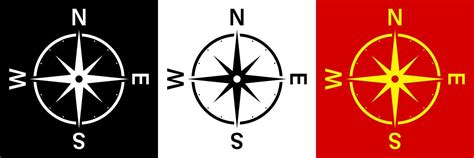 Compass Icon With An Arrow And Scale Travel Device For Determining The Location And Direction