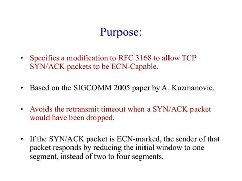 Ppt Adding Explicit Congestion Notification Ecn Capability To Tcps