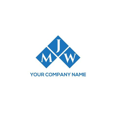 Mjw Letter Logo Design On White Background Mjw Creative Initials