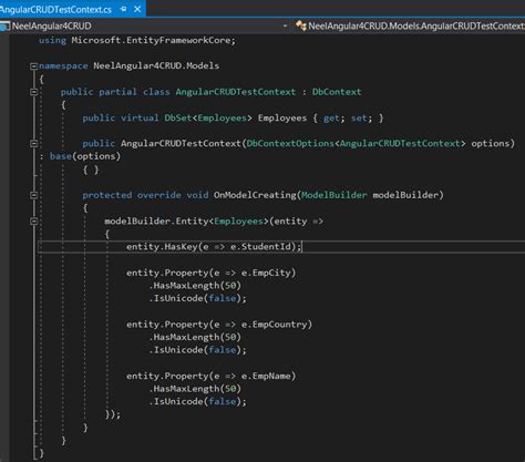 Database First In Net Core 20 Step By Step Angular 4 Core 20 Crud
