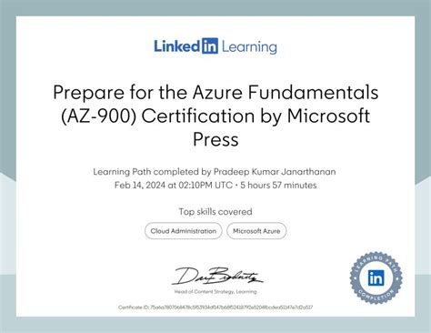 pradeep kumar janarthanan on linkedin certificate of completion