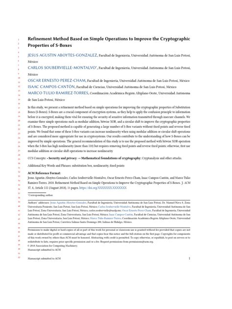 Association For Computing Machinery Acm Generic Journal Manuscript