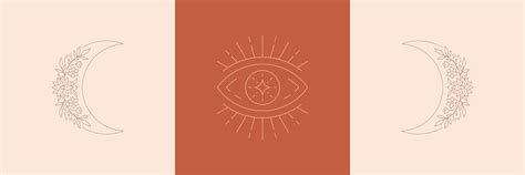 보헤미안 선형 스타일 벡터 일러스트 세트의 꽃과 매직 아이와 달 초승달 고대의에 대한 스톡 벡터 아트 및 기타 이미지 고대의 공예 그래픽 프린트 Istock