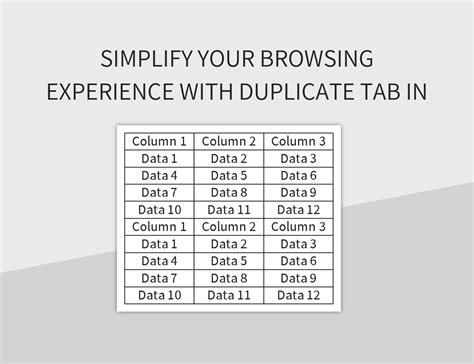 Free Duplicate Tab Templates For Google Sheets And Microsoft Excel Slidesdocs