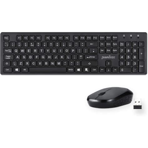 Perixx Periduo 717 Wireless Standard Keyboard And Mouse Combo Set With Big Print Letter Uk