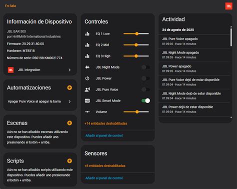 Jbl Sound Bars Page Configuration Home Assistant Community