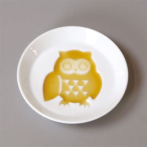 Porcelain Soy Sauce Dish Owl J Okini Products From Japan