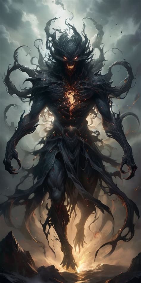 Nightmare Shadow Demon A horri | image created by Caption Master | Tensor.Art