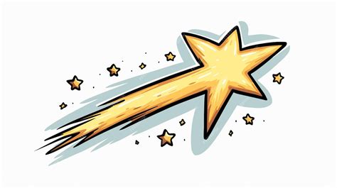 Ilustración De Las Estrellas Fugaz De Dibujos Animados Vector Premium