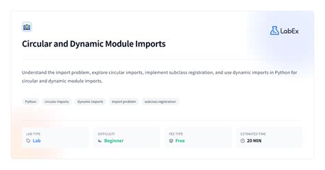 Circular And Dynamic Module Imports Labex