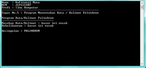 Contoh Program Bahasa C Menggunakan String Hafizatul Muna