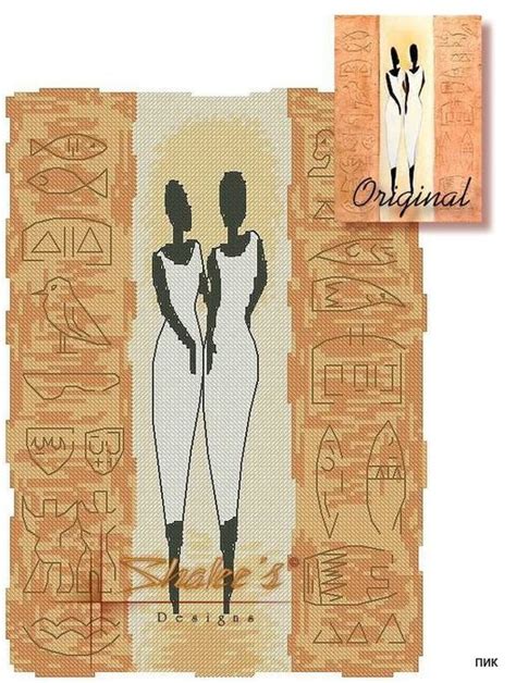 Монохромная вышивка схемы