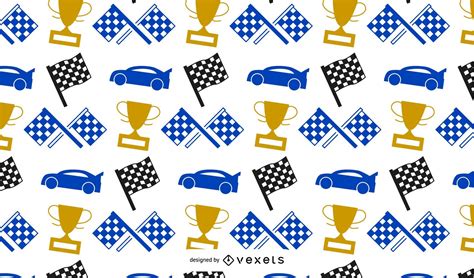 Racing Elements Pattern Design Vector Download