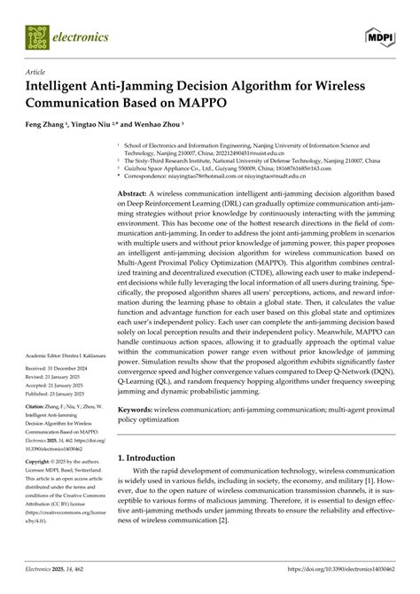 pdf intelligent anti jamming decision algorithm for wireless