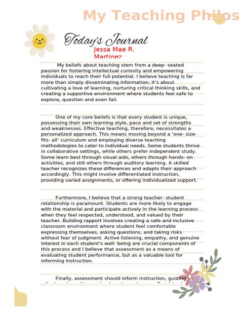 Jm Teaching Philosophy Pdf