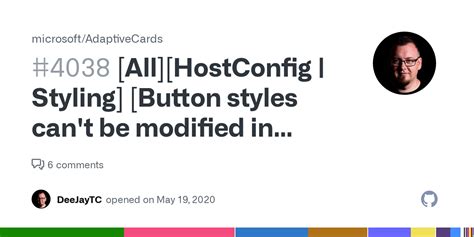 [all][hostconfig styling] [button styles can t be modified in
