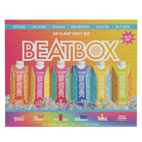 Beatbox Variety Pack 6pk 500ml 11 1 Abv Wine Party Punch Beatbox Bevmo