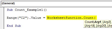 Vba Count Count Numerical Values Using Count Function In Excel Vba