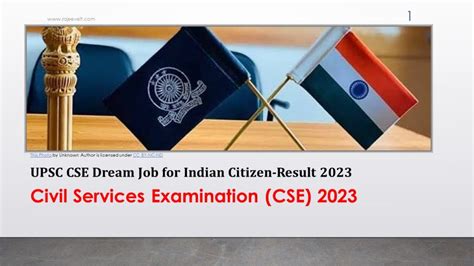 Upsc Cse Dream Job For Indian Citizen Result 2023 School Education