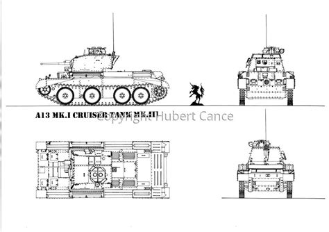A13 Mki Cruiser Tank Mkiii Original Art By Hubert Cance