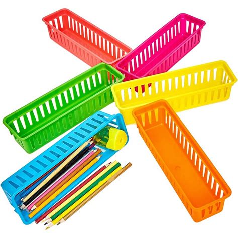 12 Pack Classroom Pen And Pencil Basket Trays Ass Grandado