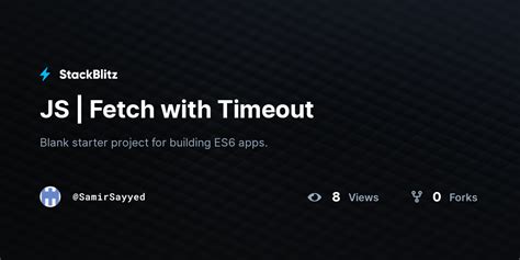 js fetch with timeout stackblitz