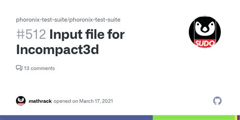 Input File For Incompact3d · Issue 512 · Phoronix Test Suitephoronix