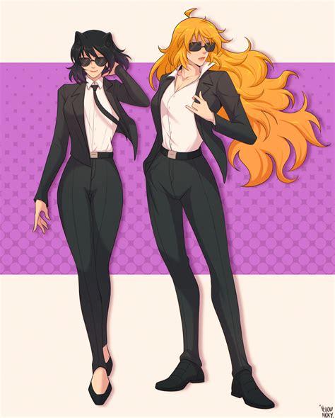 Yellow Nicky Blake Belladonna Yang Xiao Long Rwby Black Footwear