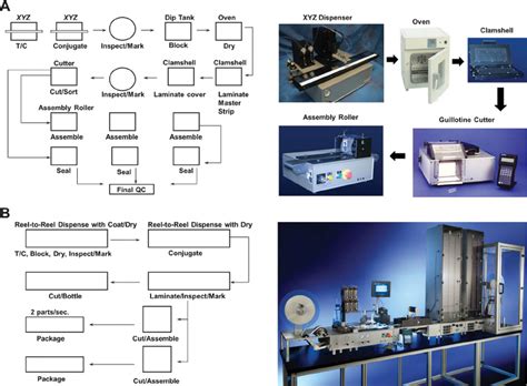 Modern Rapid Test Manufacturing A Batch Process And B In Line Download Scientific Diagram