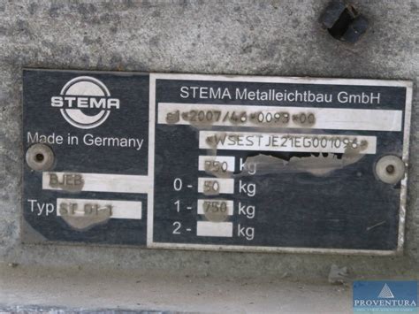 Pkw Kipp Anhänger Offener Kasten Stema St 01 1 Ez 2014 750 Kg