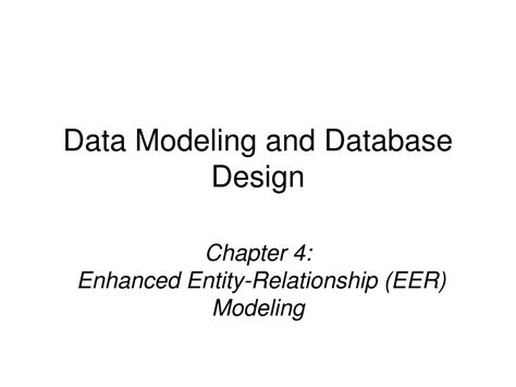 Ppt Chapter 4 Enhanced Entity Relationship Eer Modeling Powerpoint Presentation Id266231