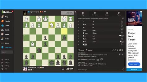 Chess Game Live Youtube