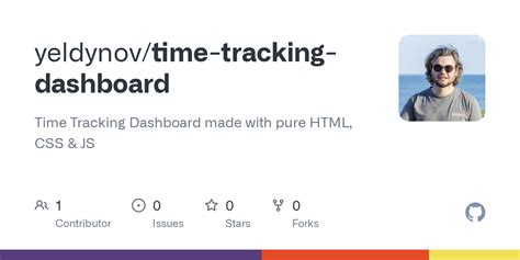GitHub Yeldynov Time Tracking Dashboard Time Tracking Dashboard Made With Pure HTML CSS JS