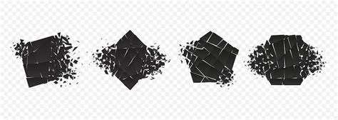 Premium Vector Shape Explosion Broken And Shattered Flat Style Design